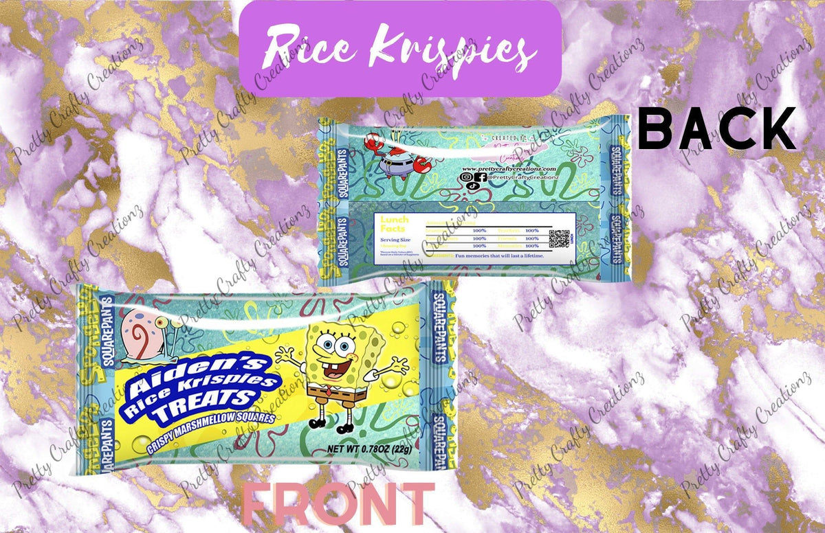 DIGITAL Spongebob Chip Bags/ Party Favor/ Birthday Chip Bag/ Spongebob ...